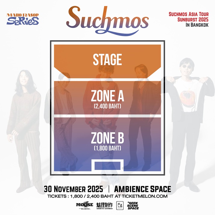 Suchmos Asia Tour Sunburst 2025 in Bangkok [Maho Rasop Series by Seen Scene Space] - Ticketmelon